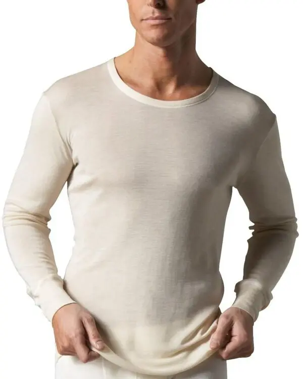 Hanro Woolen Silk Long-sleeve Shirt - Ivory