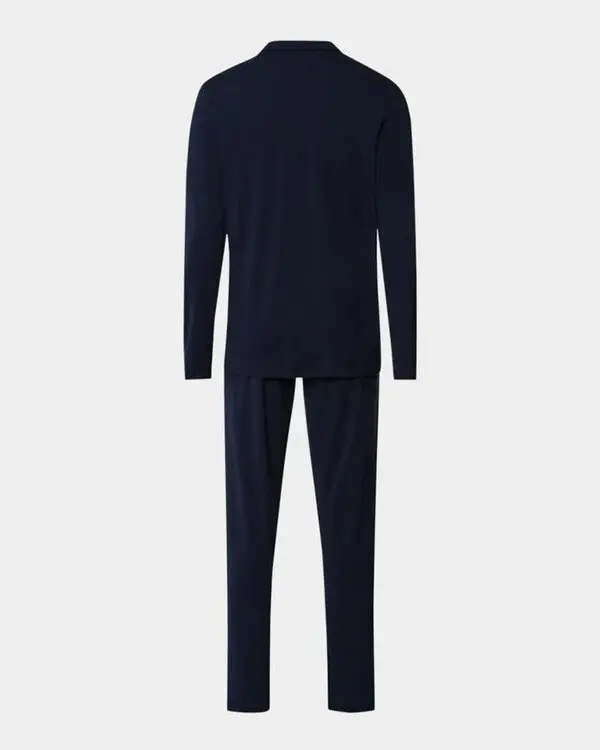 Hanro Apos;s Night & Day Knit Pajama Set - Deep Navy