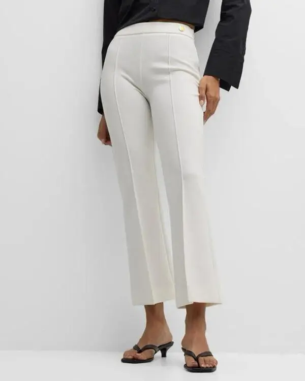 CALLAS MILANO Lola Cropped Jersey Pants - White