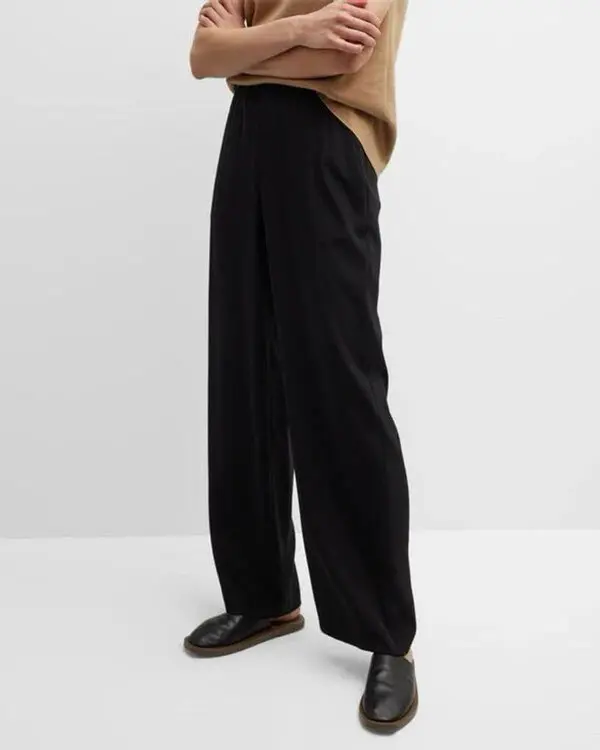 Lafayette 148 New York Perry Wide-leg Silk Pants - Black