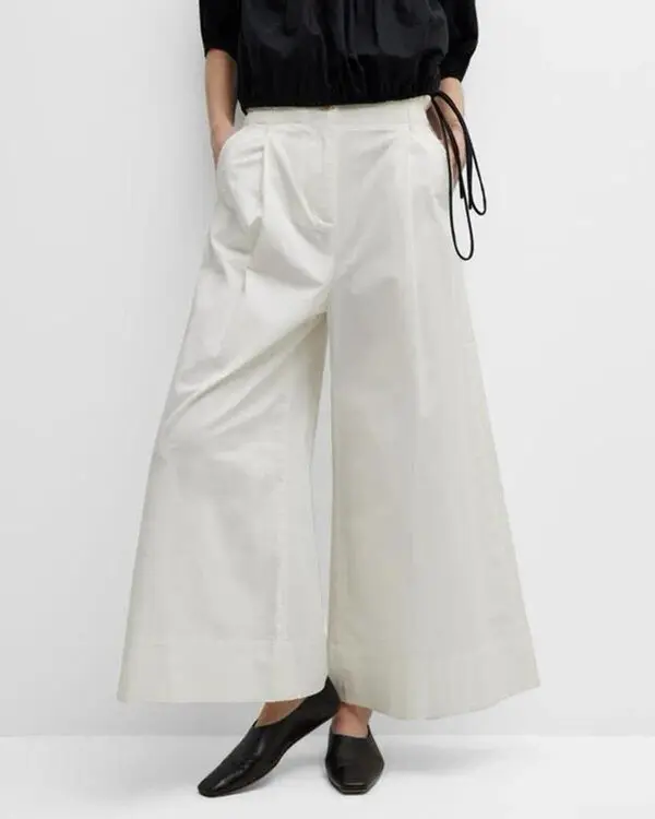 Merlette Sargent Embroidered Wide-leg Pants