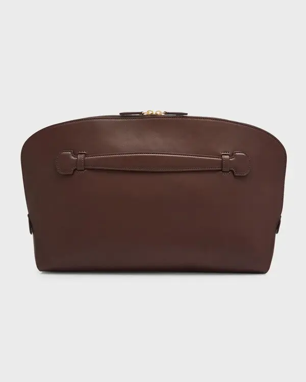 THE ROW Ellie Clutch Bag In Saddle Leather