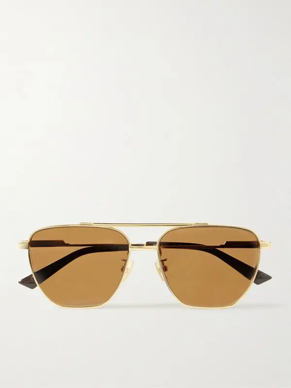 Bottega Veneta Aviator-style Sunglasses - Gold
