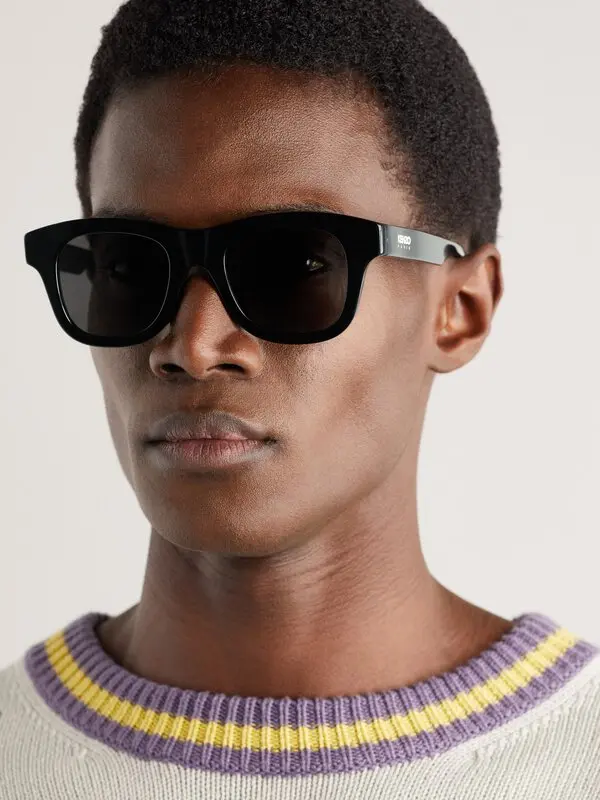 Kenzo Aka D-Frame Acetate Sunglasses - Black | Editorialist display picture 2