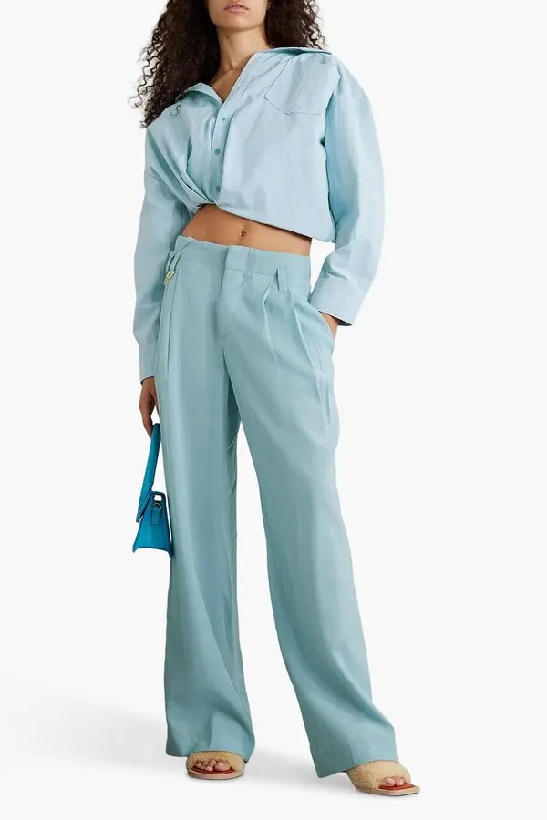 Jacquemus Notte Pleated Wide-leg Pants