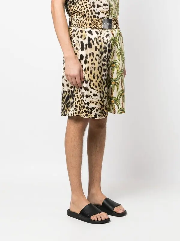 Roberto Cavalli Printed Wide-leg Shorts