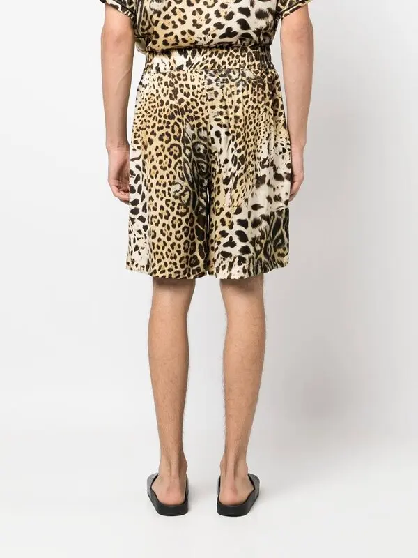 Roberto Cavalli Printed Wide-leg Shorts