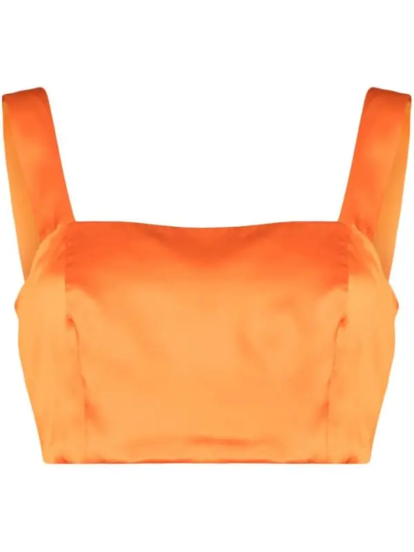 WOERA Square-neck Bustier Top