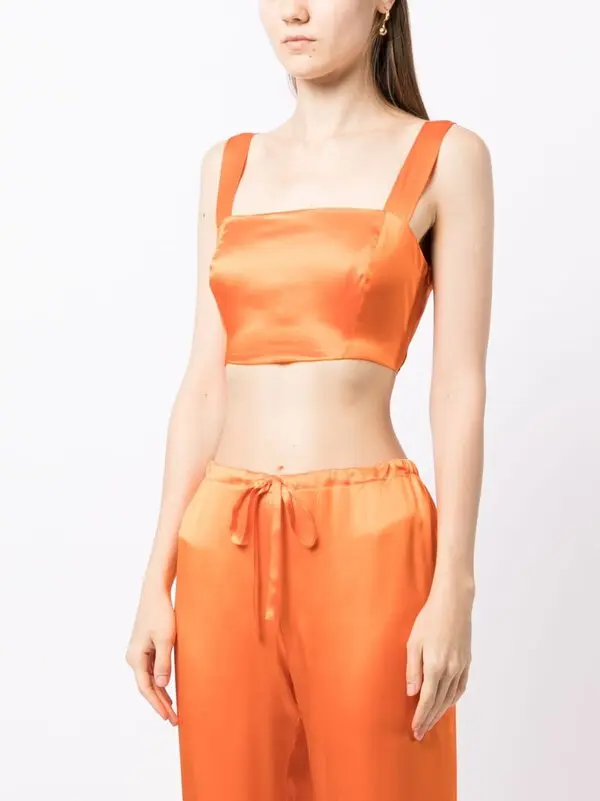 WOERA Square-neck Bustier Top