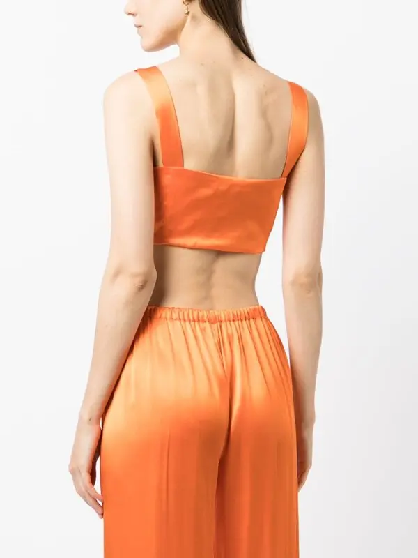 WOERA Square-neck Bustier Top