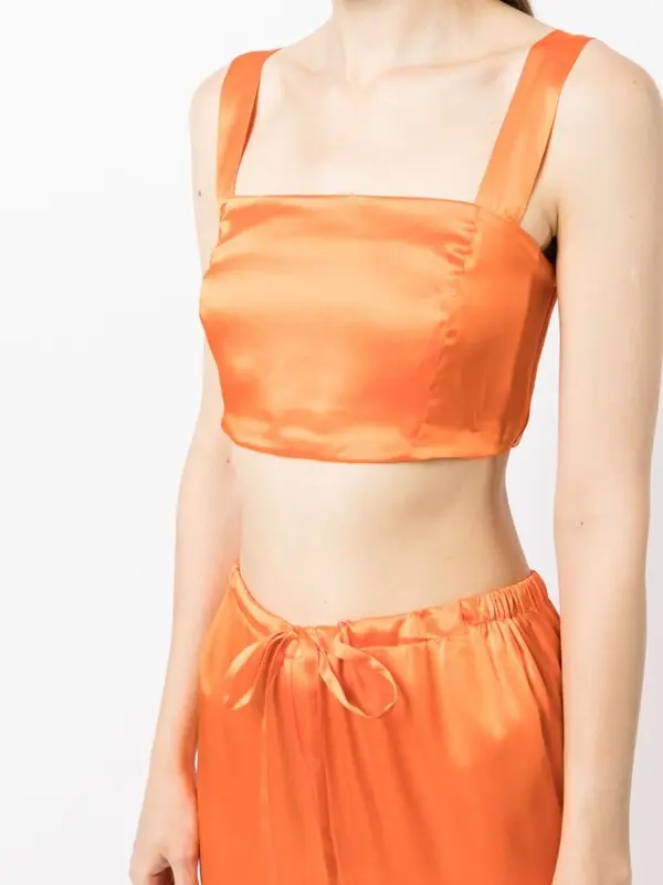WOERA Square-neck Bustier Top