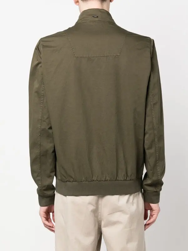 Herno Cotton-linen Bomber Jacket - Green