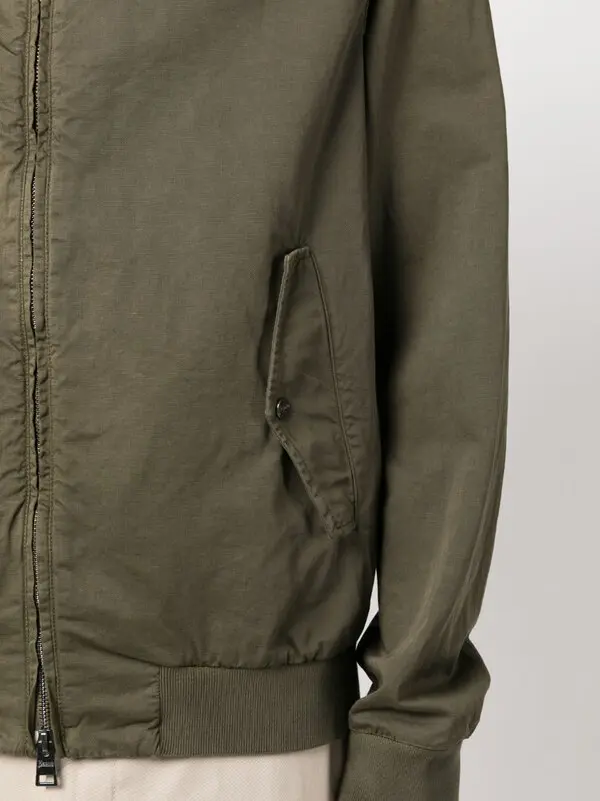 Herno Cotton-linen Bomber Jacket - Green
