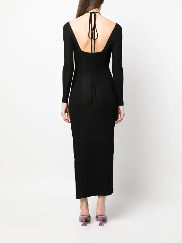 LAMA JOUNI V-neck Tie-fastening Dress
