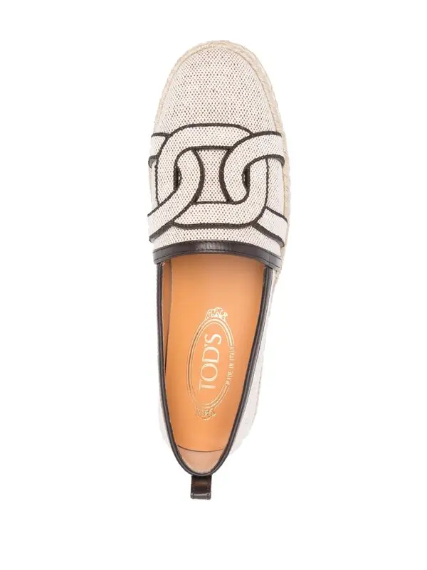 TOD'S Kate Piped-trimming Espadrilles