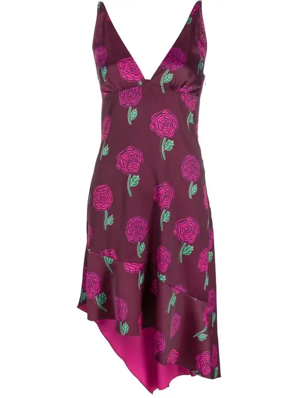 Versace Floral-print Sleeveless Dress