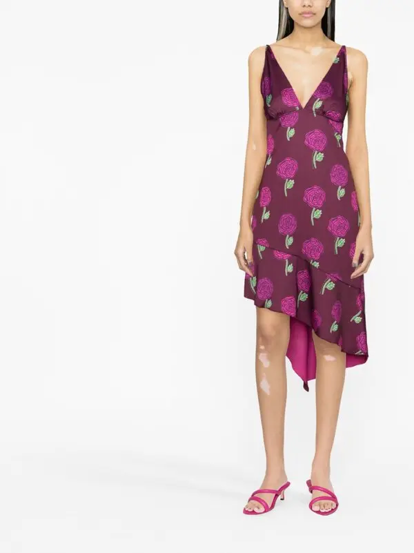 Versace Floral-print Sleeveless Dress