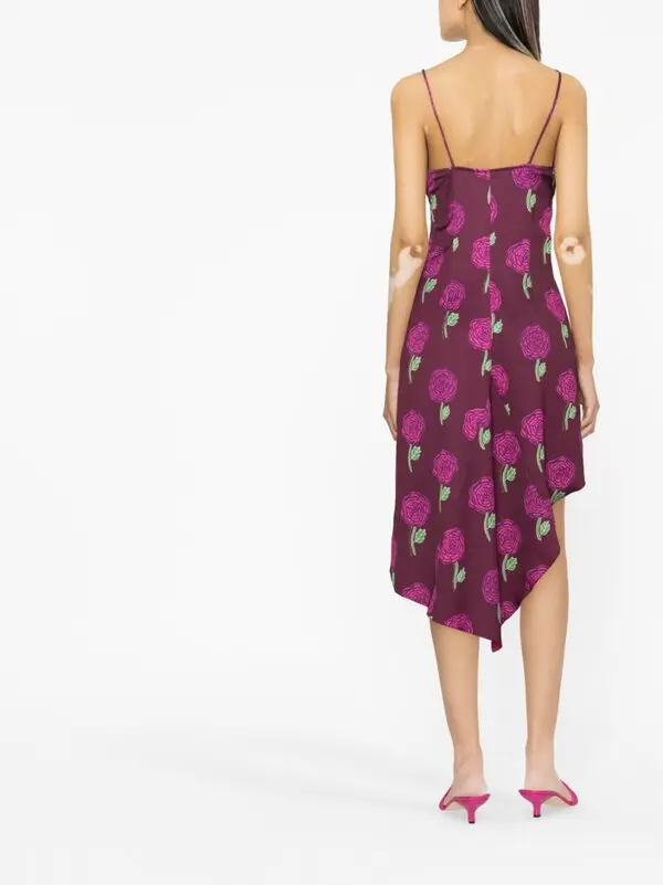 Versace Floral-print Sleeveless Dress