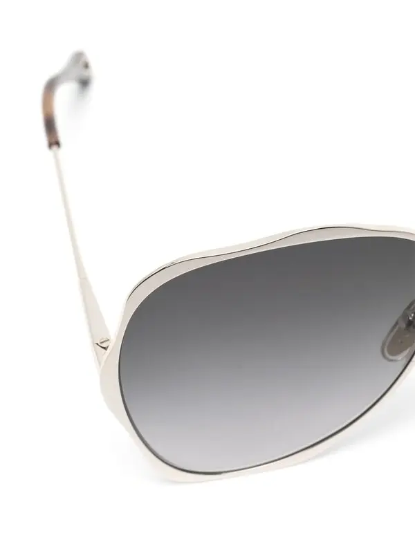 Chloé Logo-engraved Pilot-frame Sunglasses