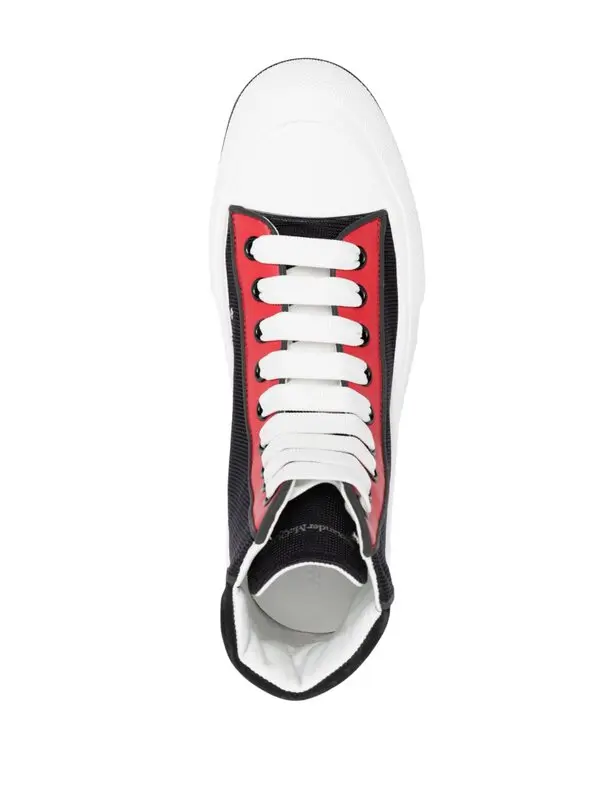 Alexander McQueen Tread Slick Lace-up Sneakers - Black