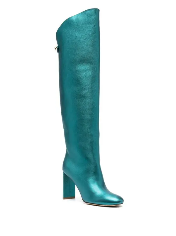 MAISON SKORPIOS Adriana 90mm Knee-high Boots - Blue