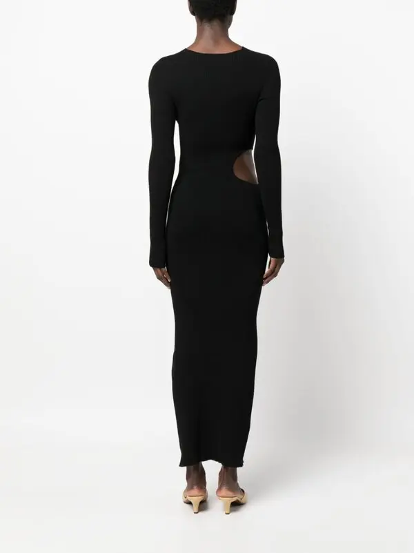 AERON Cut-out Rib-knit Maxi Dress