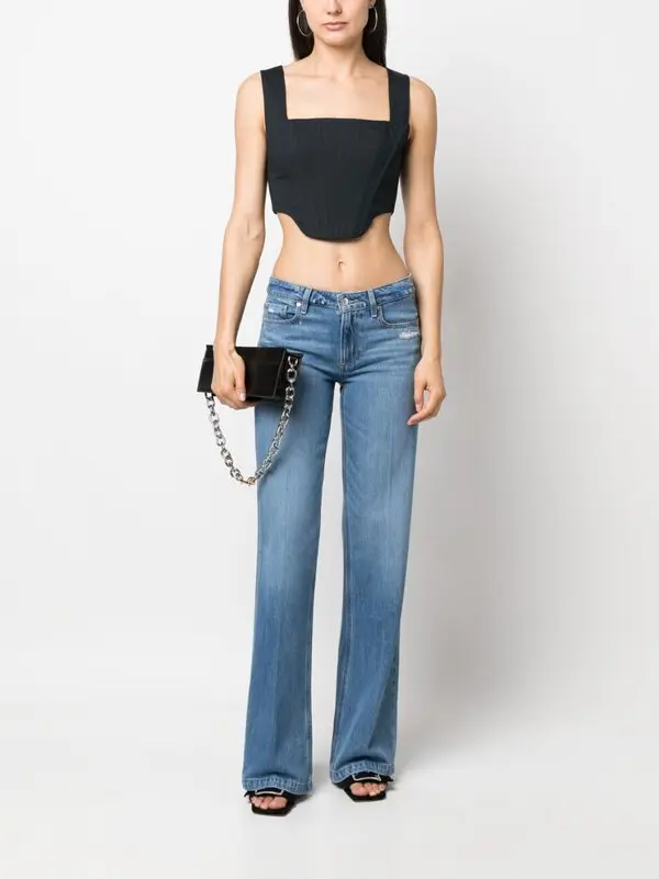 Paige Logo-patch Straight-leg Jeans