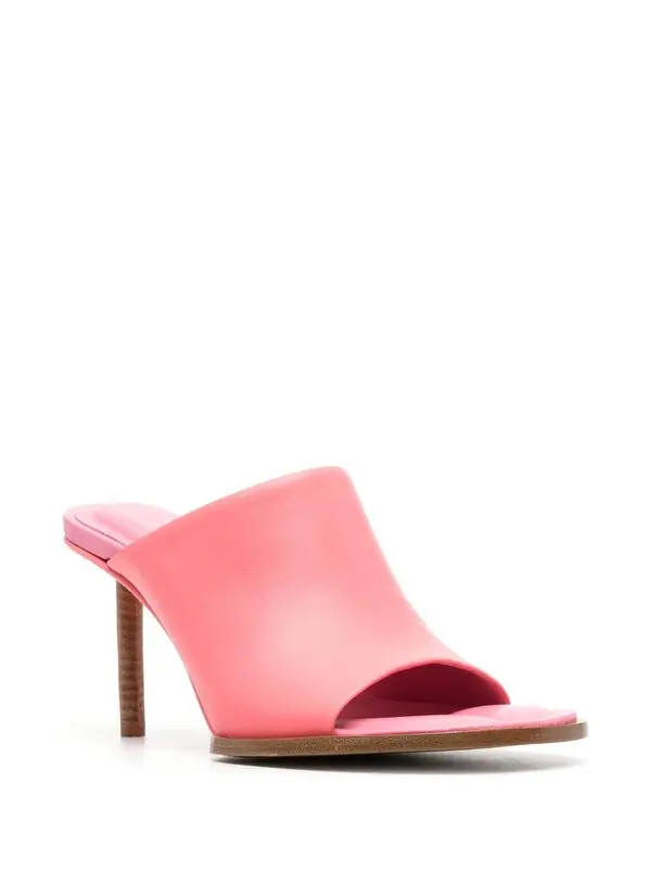 Jacquemus 90mm Les Mules Rond Carré Sandals - Pink