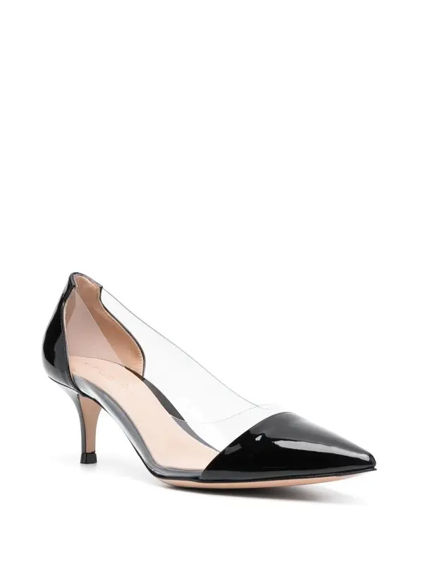 GIANVITO ROSSI Plexi 55mm Patent Leather Pumps - Black