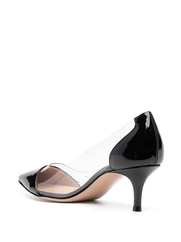 GIANVITO ROSSI Plexi 55mm Patent Leather Pumps - Black