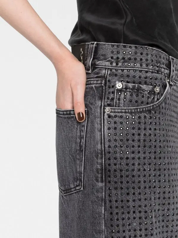 HAIKURE Bethany Rhinestone-embellished Wide-leg Jeans