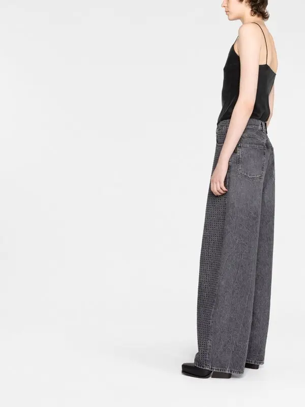 HAIKURE Bethany Rhinestone-embellished Wide-leg Jeans
