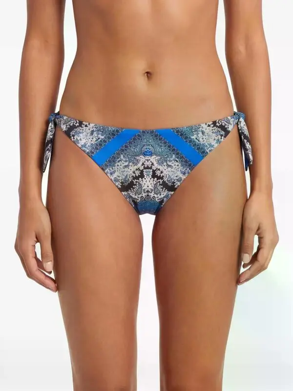 TWINSET Paisley-print Bikini Bottom - Blue