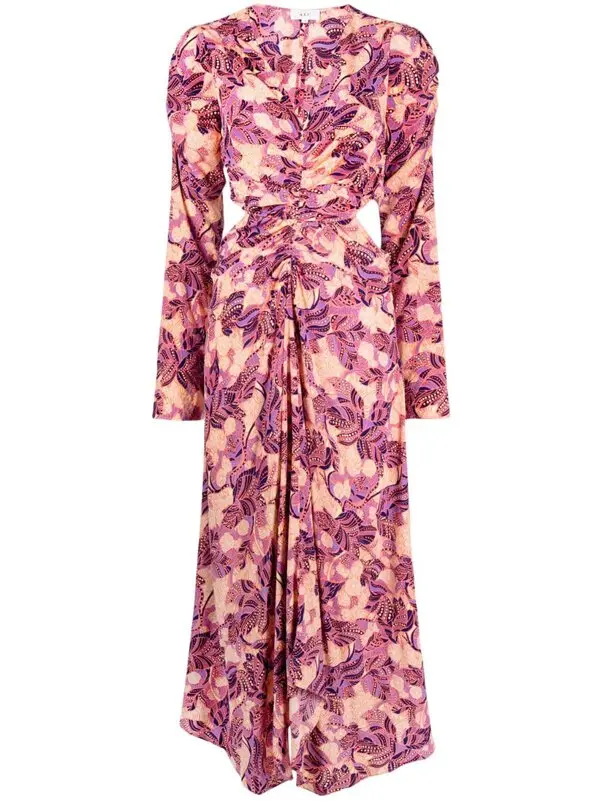A.L.C. Mona Floral-print Flared Dress