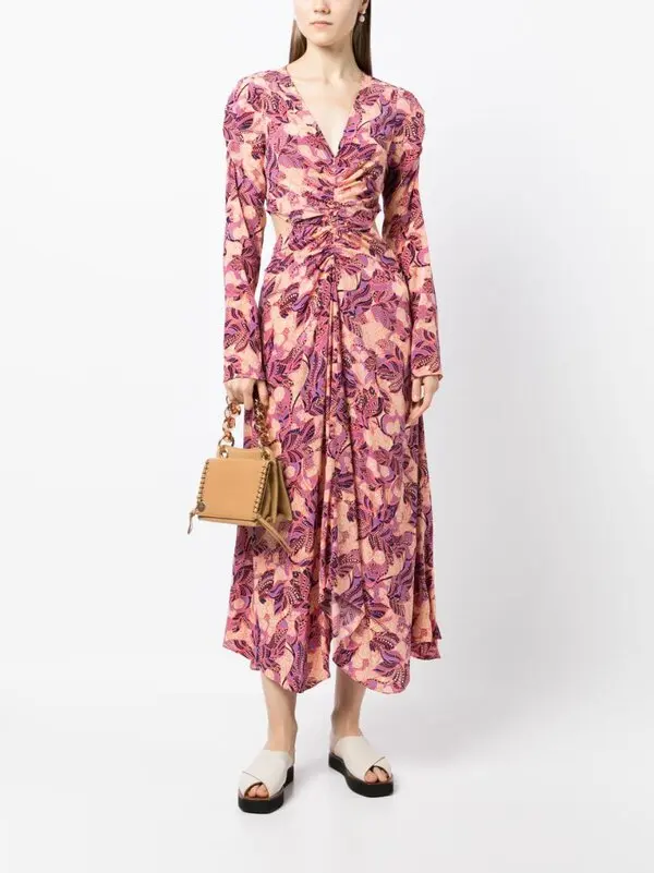 A.L.C. Mona Floral-print Flared Dress