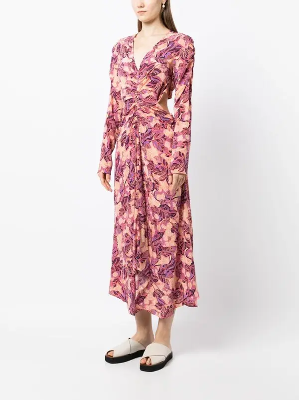 A.L.C. Mona Floral-print Flared Dress