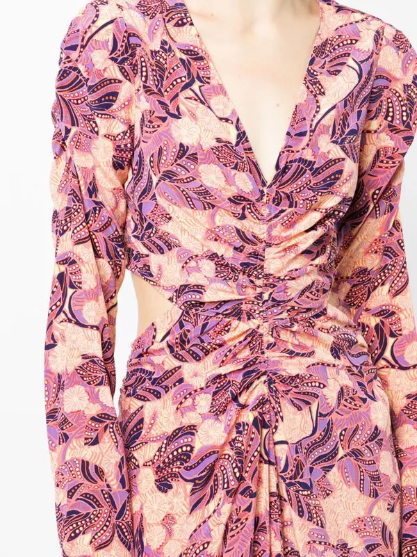 A.L.C. Mona Floral-print Flared Dress