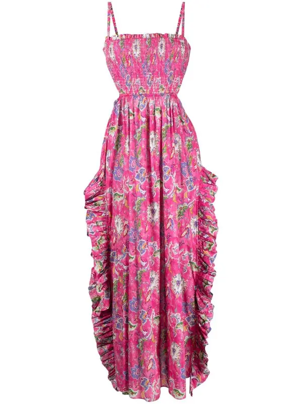 Caroline Constas Margo Floral Long Dress