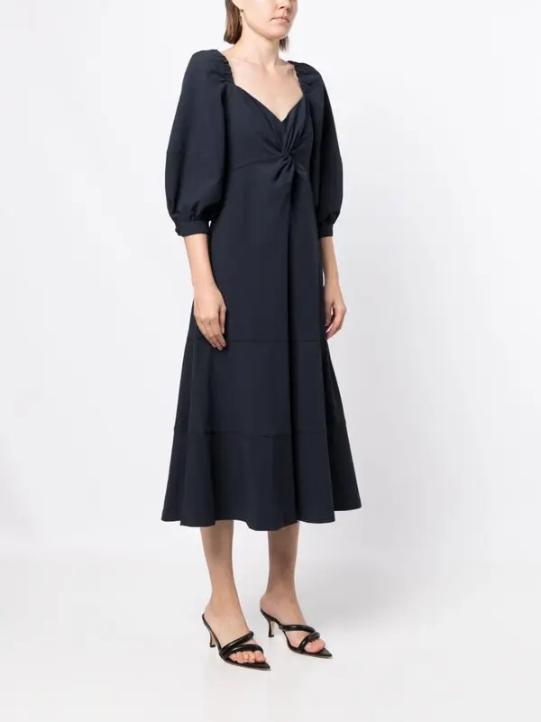 Cinq À Sept Kristina Bishop-sleeves Midi Dress