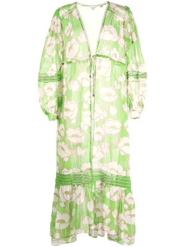 Buy Ted Baker London Elisia Floral-print Dress - Green At 24% Off