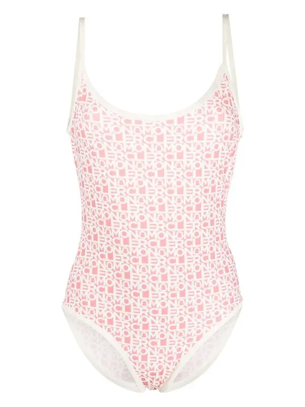 Moncler Logo-print Swimsuit - Pink