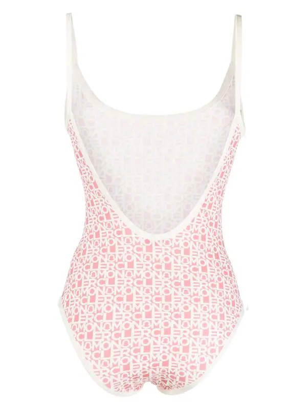 Moncler Logo-print Swimsuit - Pink