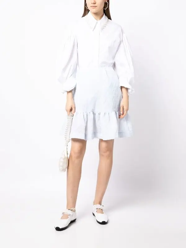 Simone Rocha Flared Hem Textured Skirt