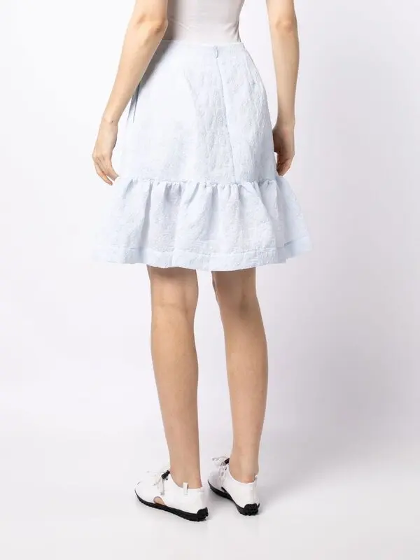 Simone Rocha Flared Hem Textured Skirt