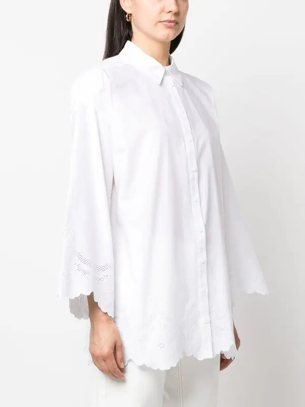 TWINSET Scalloped-edge Poplin Shirt