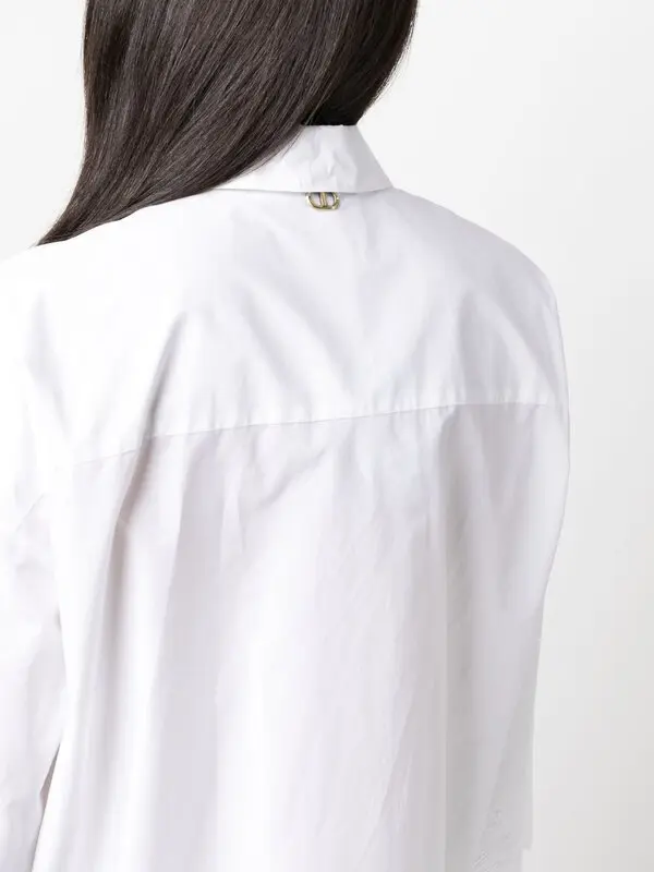 TWINSET Scalloped-edge Poplin Shirt