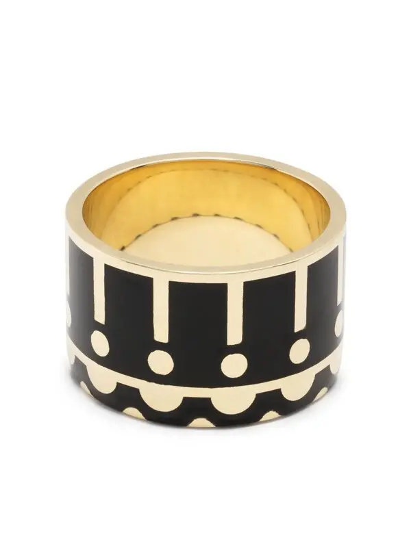 Alice Cicolini 14kt Yellow Memphis Samarkand Wide Band Ring - Gold