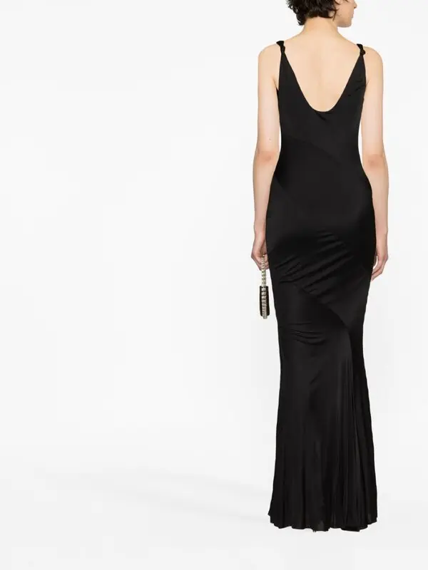 Blumarine Knot-detail Satin Gown
