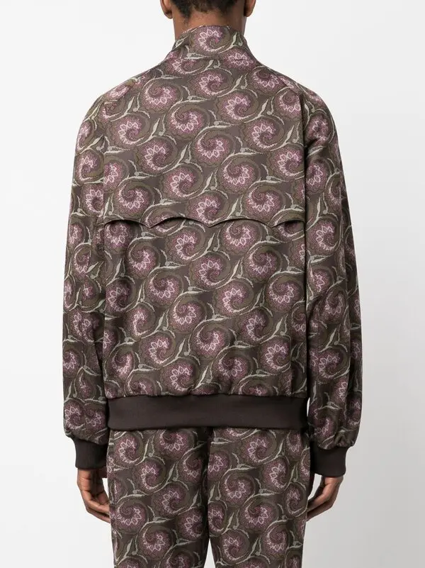 Needles Graphic-pattern Funnel Neck Jacket - Brown