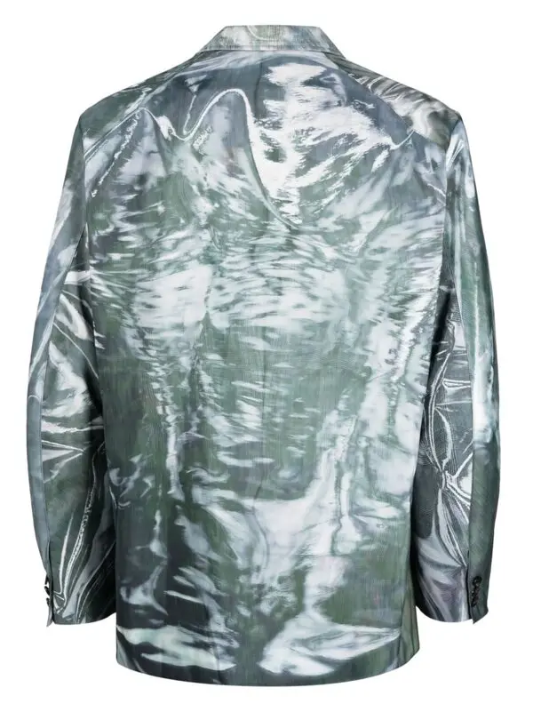 DOUBLET Abstract-print Single-breasted Blazer